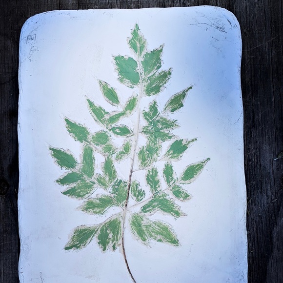 Art | Art Leaf Art In Plaster Plaque | Poshmark
